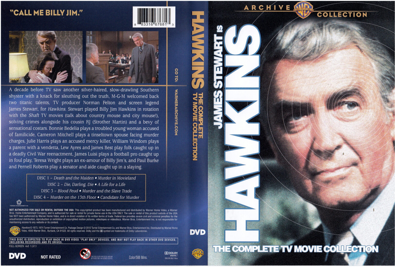 Hawkins: The Complete TV Movie Collection - James Stewart DVD - Film ...